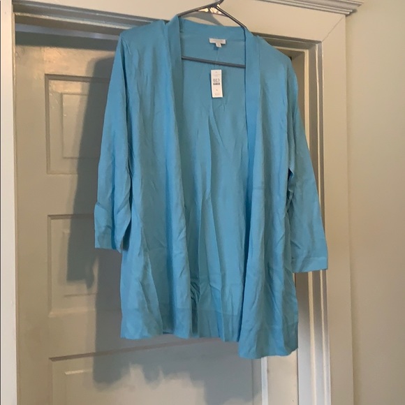Talbots | Sweaters | Talbots Long Sweatermeduimlight Blue Nwt | Poshmark